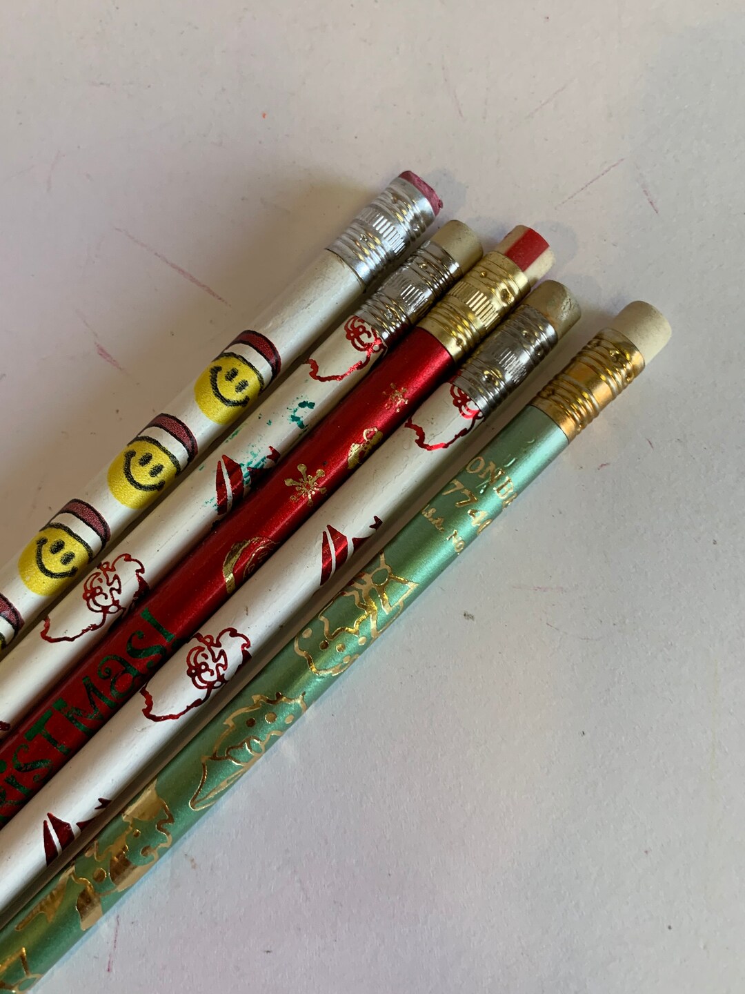 Vintage Christmas Pencils, Vintage 90s Pencils, Vintage Pencils ...