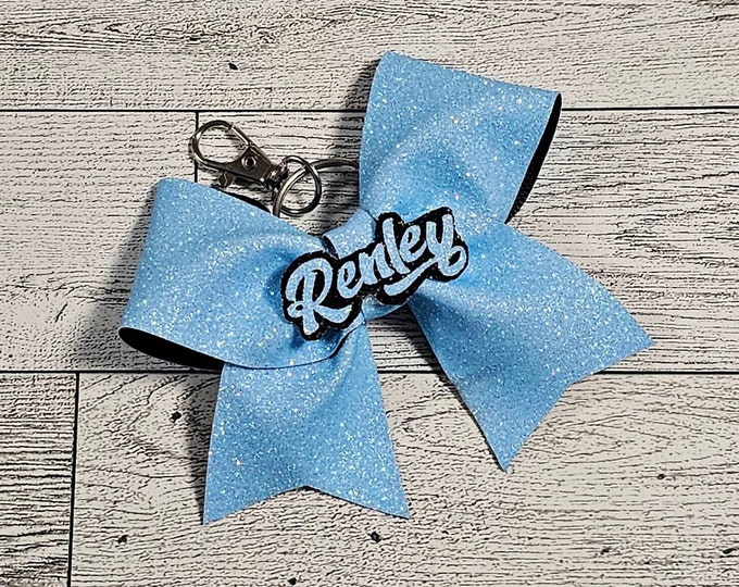Cheer Team Mini Cheer Bow Keychain, Personalized Cheer Bow, Cheerleader ...