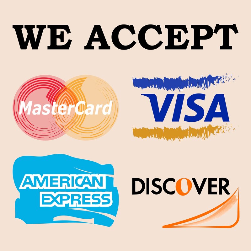 We Accept Credit Card Sign - Etsy
