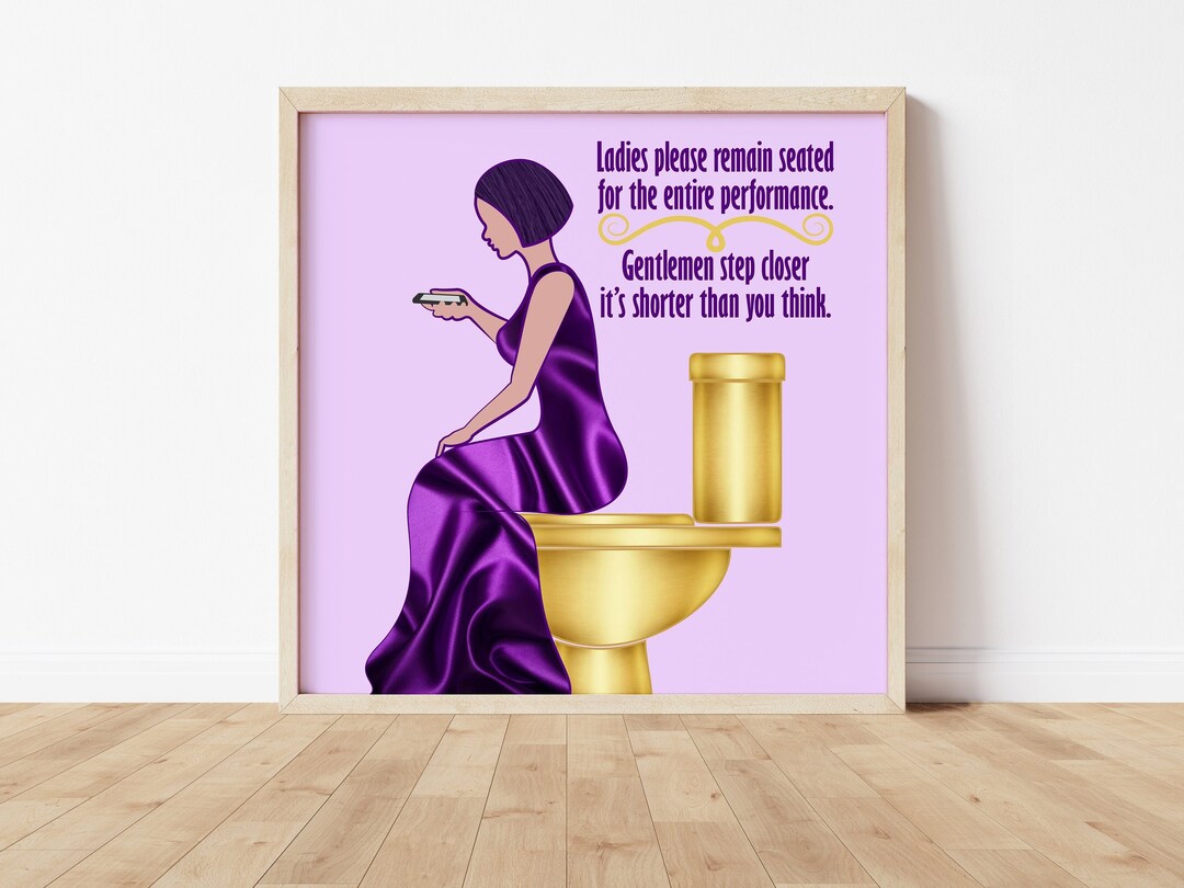 Toilet Humor Sign/art Digital Download - Please Contact Me With ...