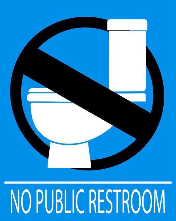 No Public Restroom Sign/art Digital Download Please Contact - Etsy