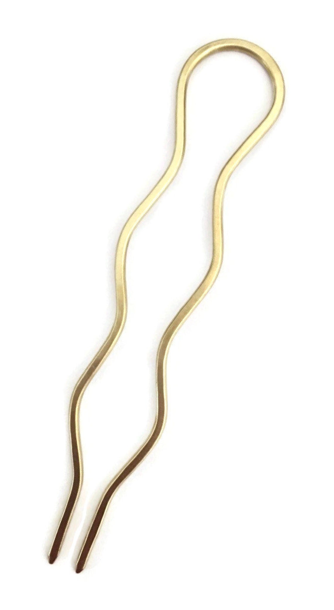 Gold Hair Fork for MEDIUM Thickness Hair Wavy Bun Holder U - Etsy