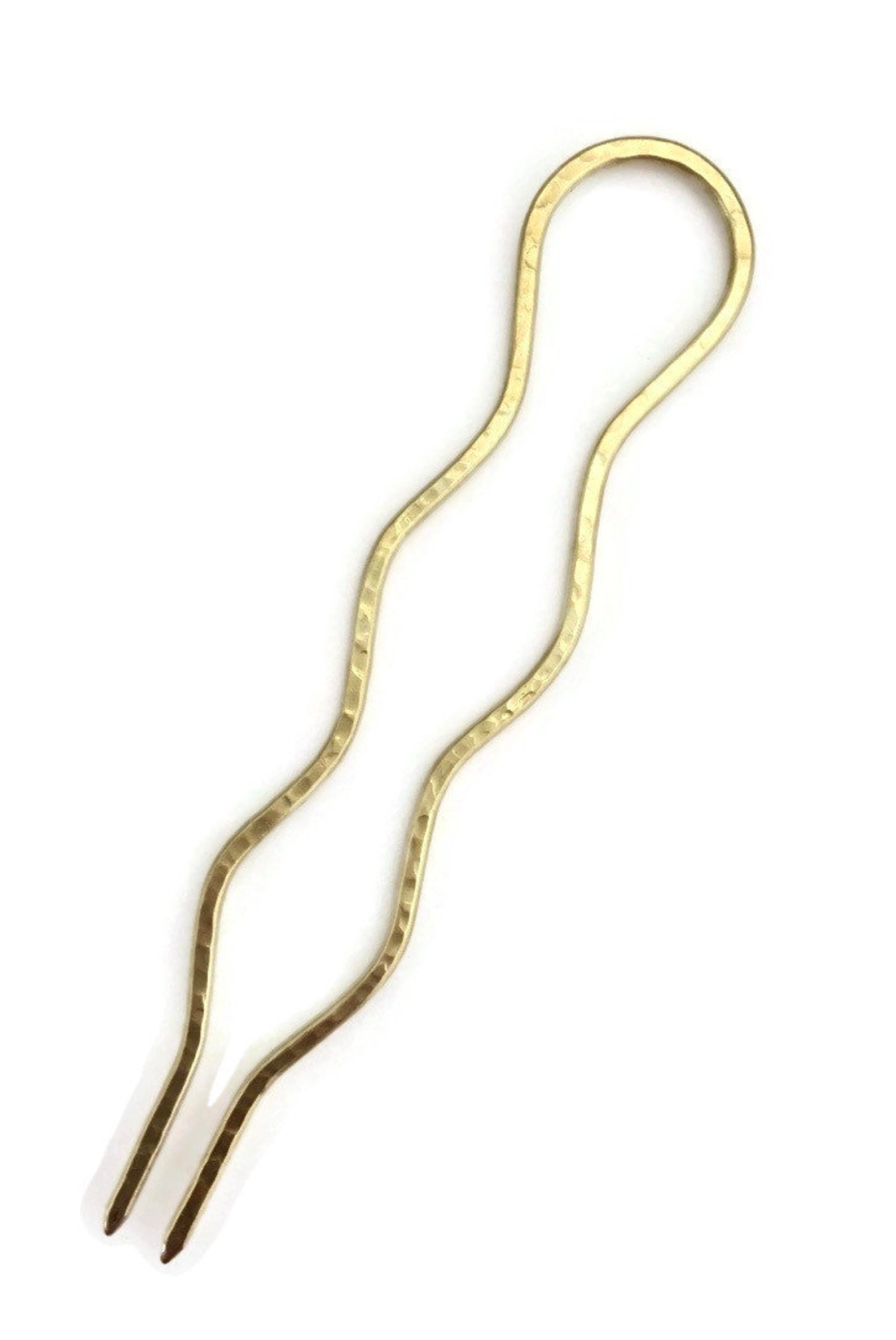 Gold Hair Fork for MEDIUM Thickness Hair Wavy Bun Holder U - Etsy