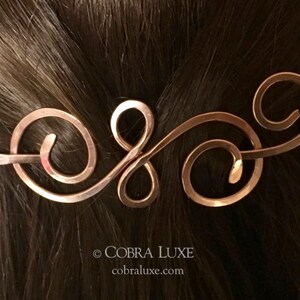 Brass Scroll Hair Stick Barrette Small Gold Hair Clip Long - Etsy