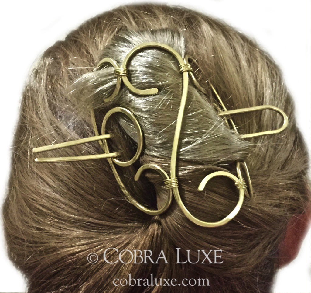 Copper Bun Holder Hair Bun Cage Rose Gold Hair Barrette U | Etsy