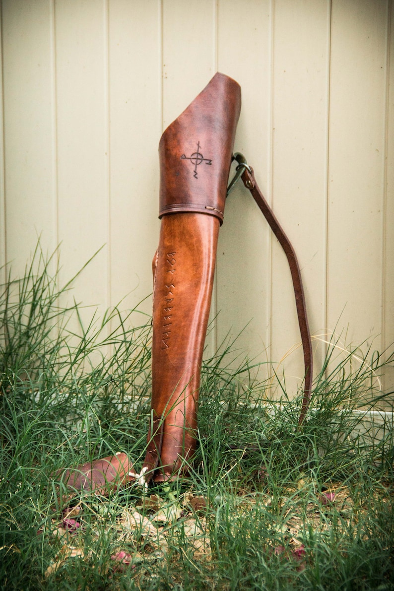 Leather Quiver / Bow Scabbard Handmade for Archery - Etsy