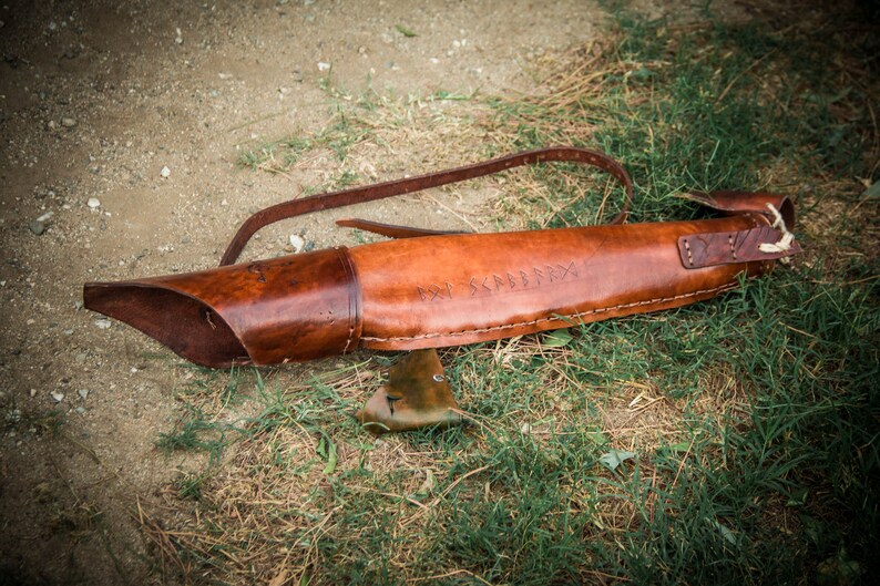 Leather Quiver / Bow Scabbard Handmade for Archery - Etsy