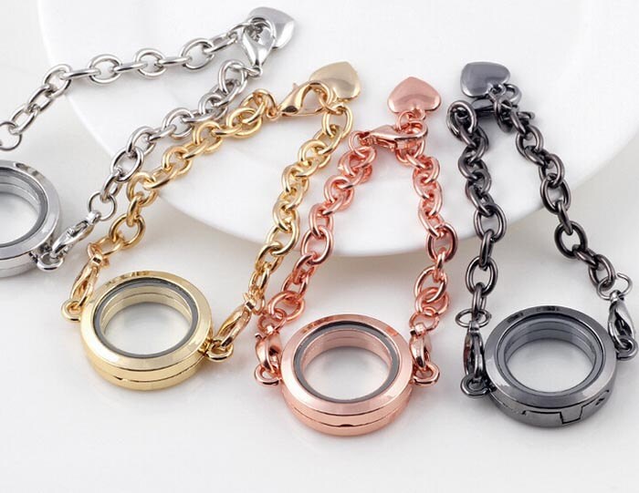 25mm ROUND Floating Locket Braceletfashion Magnet Closure | Etsy