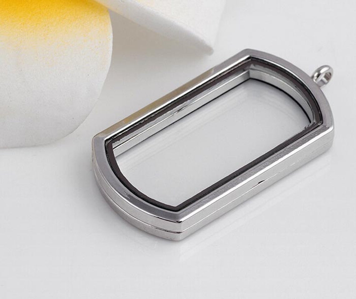 51x28mm Rectangle Shaped Floating Glass Locket floating - Etsy