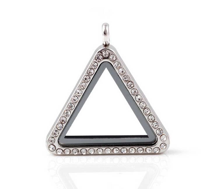 30X30MM Triangle Floating Locket Pendant With - Etsy