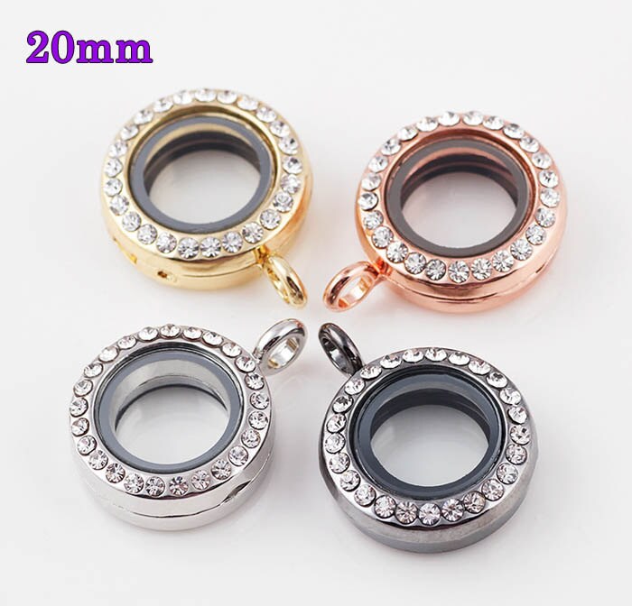 20mm Round Floating Glass Locket Floating Locket Pendant With | Etsy