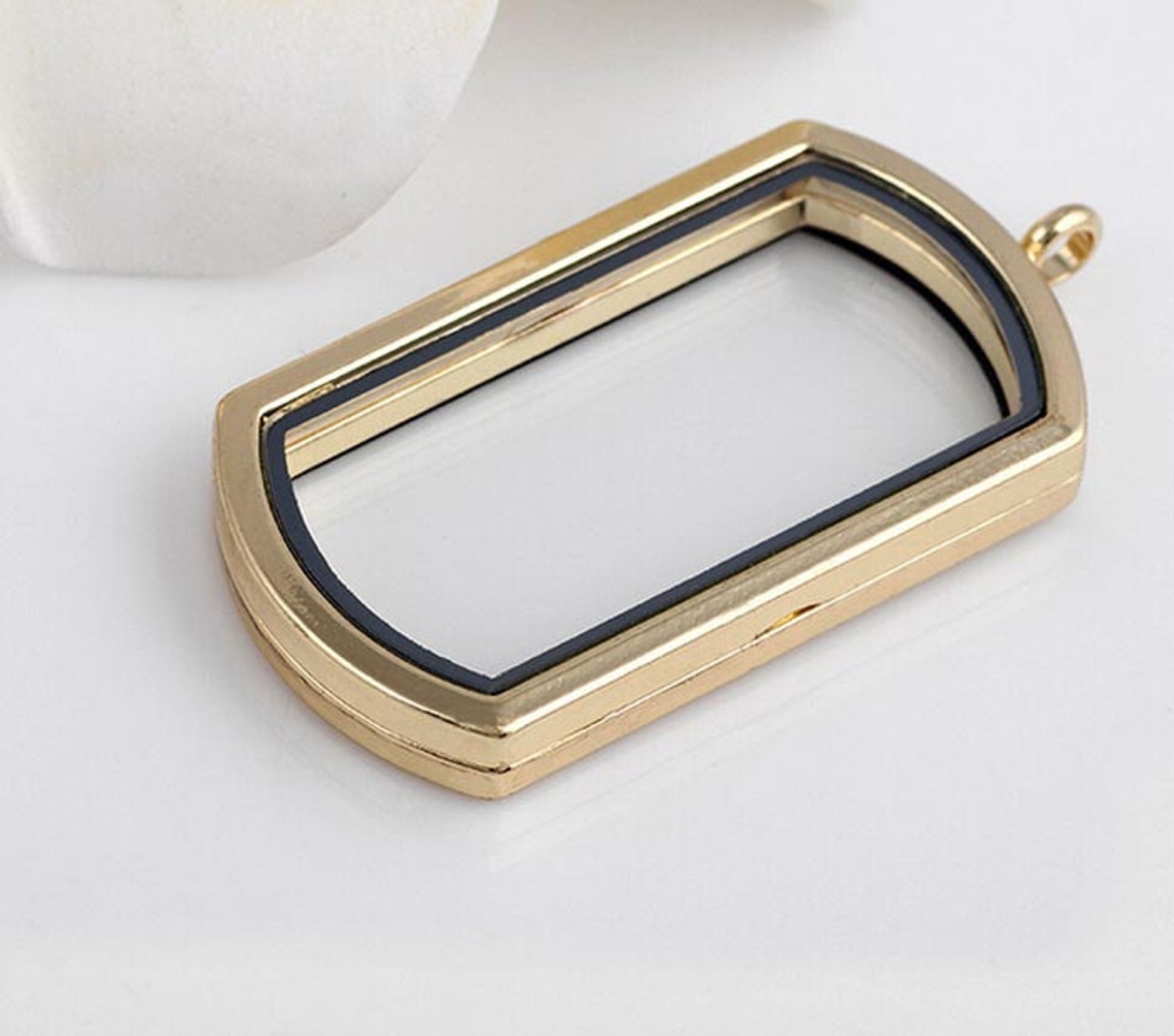 51x28mm Rectangle Shaped Floating Glass Locket floating - Etsy