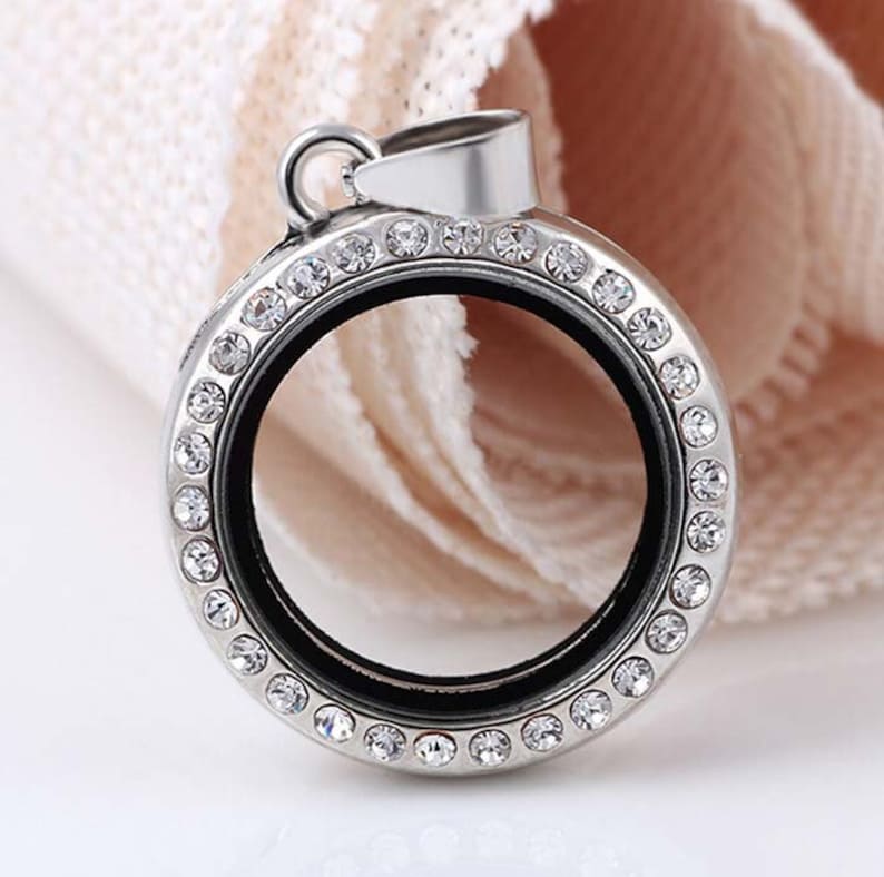 25mm Round Floating Glass Locketfloating Locket Pendant With - Etsy