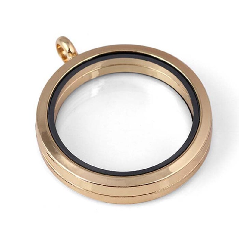 35mm Round Floating Locket Pendant,fashion Magnet Closure Locket ...