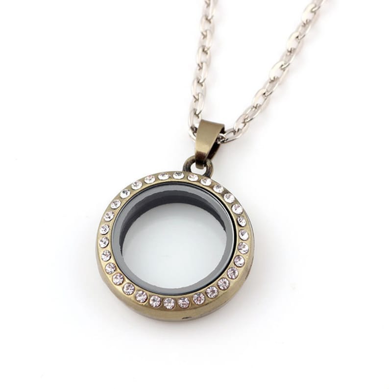 25mm Round Floating Glass Locketfloating Locket Pendant With - Etsy