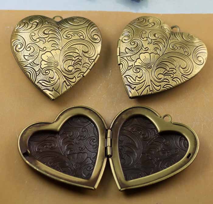 5pcs 40MM same Patterns Front&back Heart Locket carve - Etsy