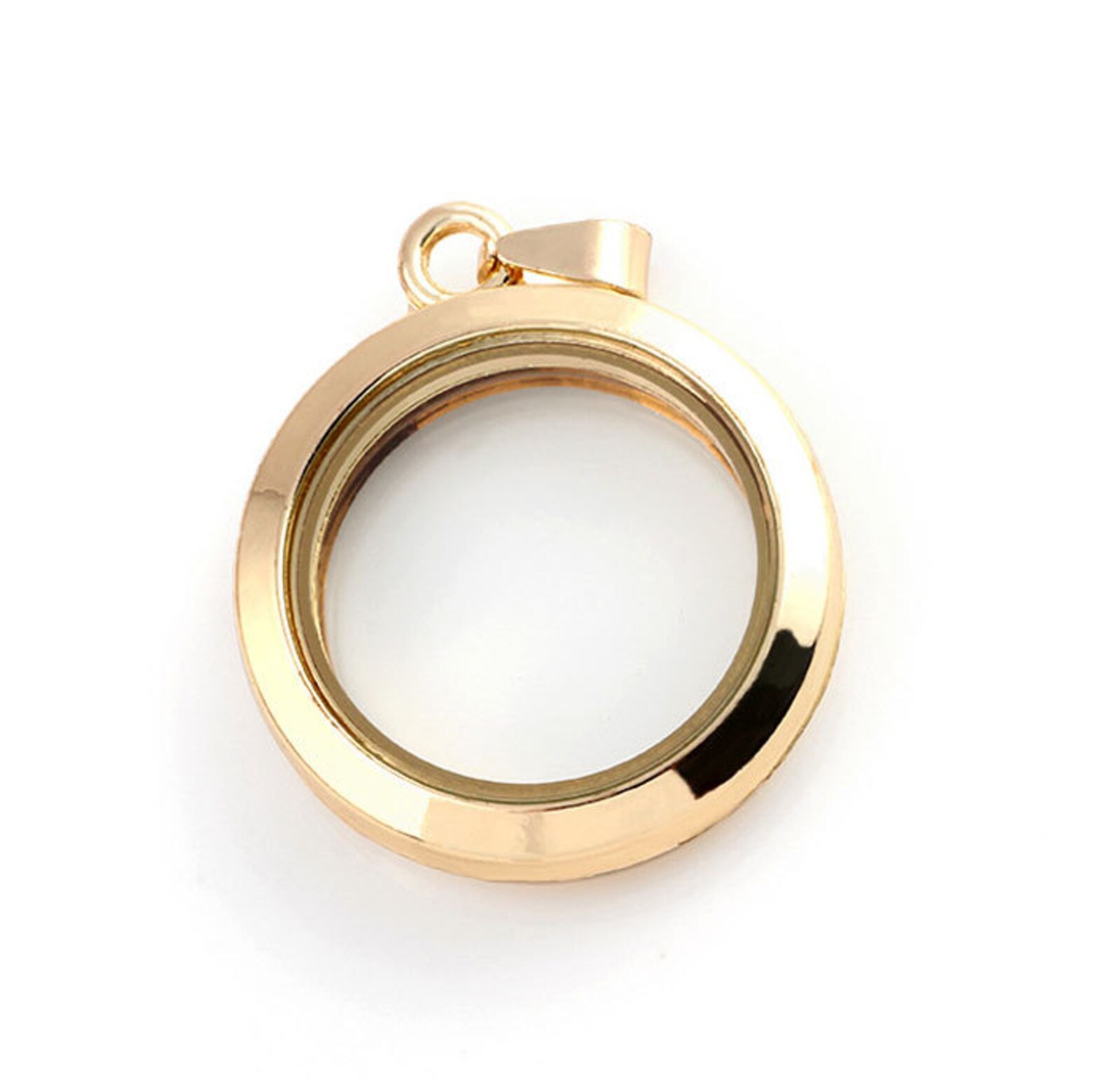 30mm Round Floating Locket Pendantfloating Glass Locket | Etsy