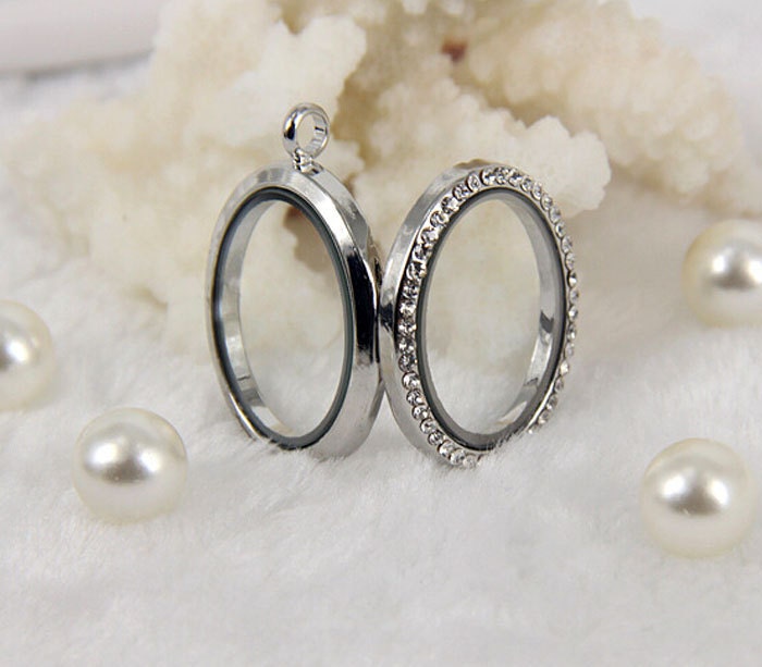 26x32 Oval Floating Locket Pendant,fashion Magnet Closure Locket ...