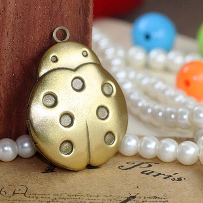 5pcs 28mmX33mm Ladybug Locket Hotsale Brass Antique Bronze | Etsy