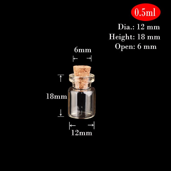 10PCS 12MM Diameter Mini Glass Bottles Tubevarious | Etsy