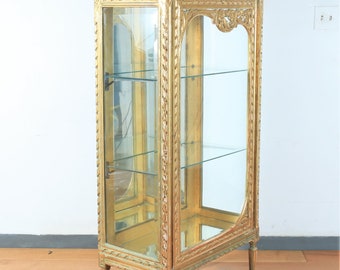 Gold Curio Cabinet | Etsy