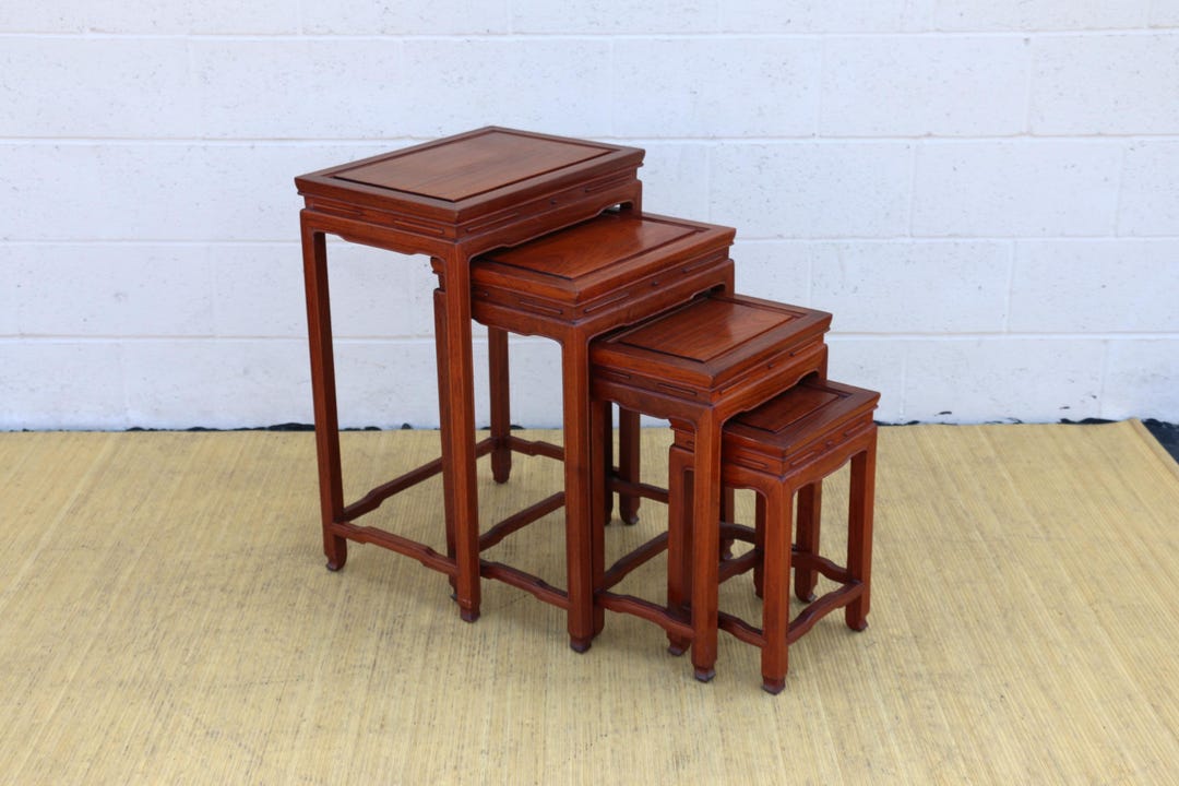Mid 20th Century Set of Four Chinese Hong-mu Nest of Tables for George ...