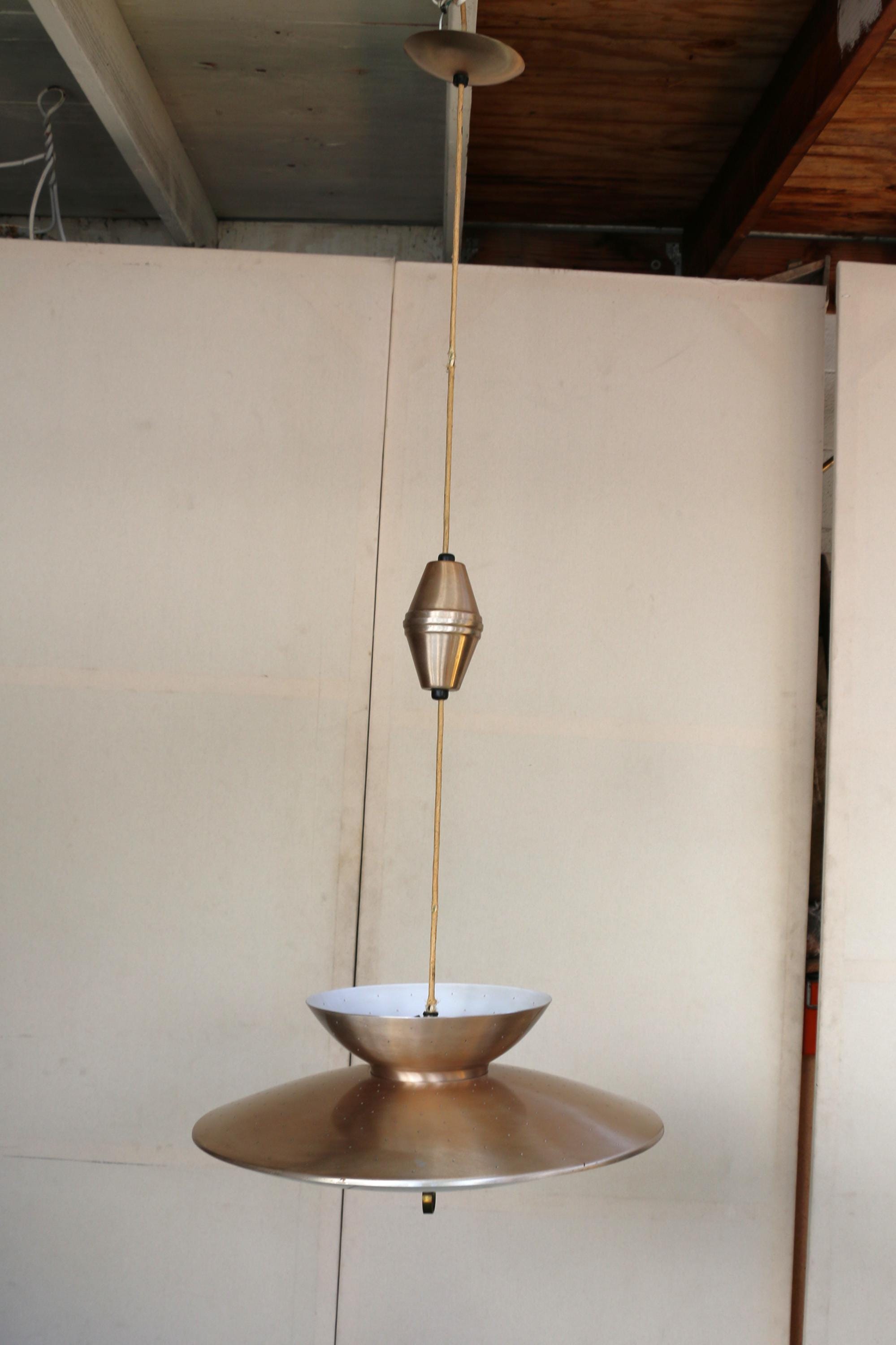 Mid Century Pull Down Pendant Light Fixture - Etsy