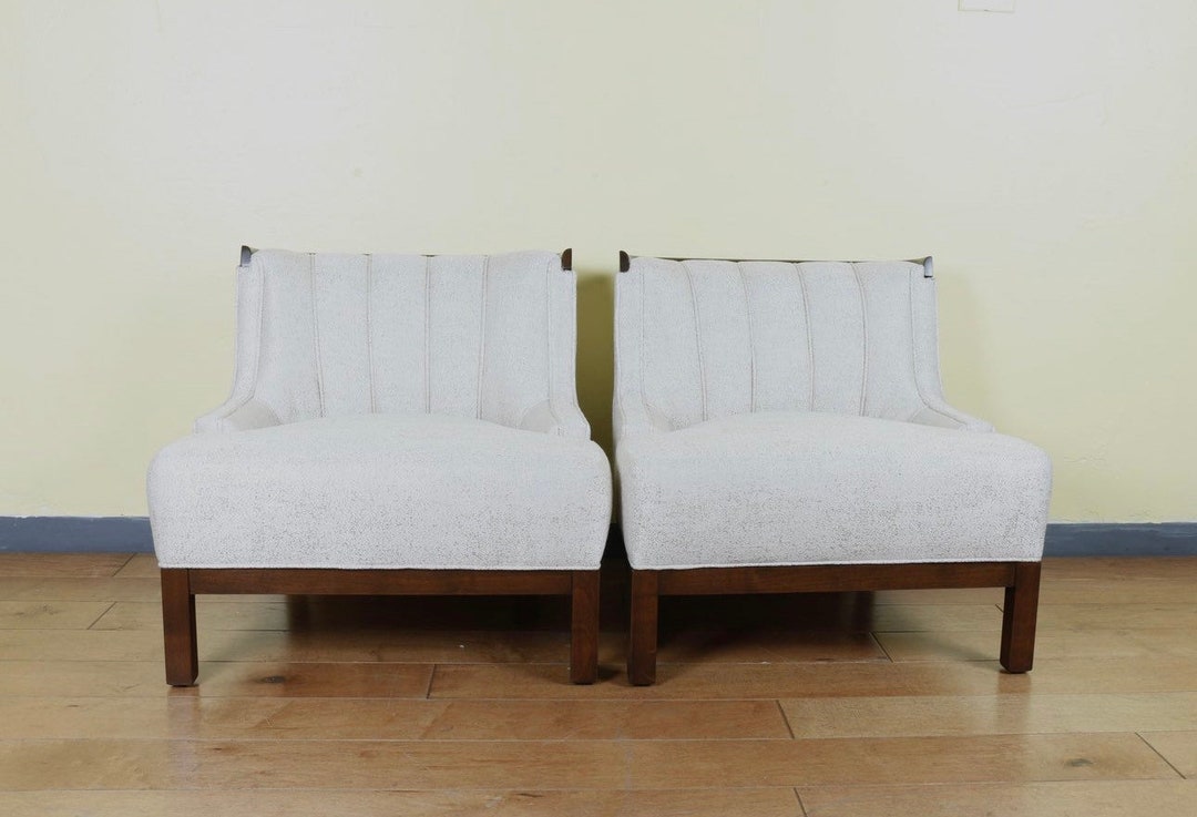 Pair of Hollywood Regency Club Chairs - Etsy