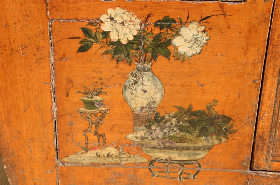1950’s Chinese Hand Painted Credenza - Etsy