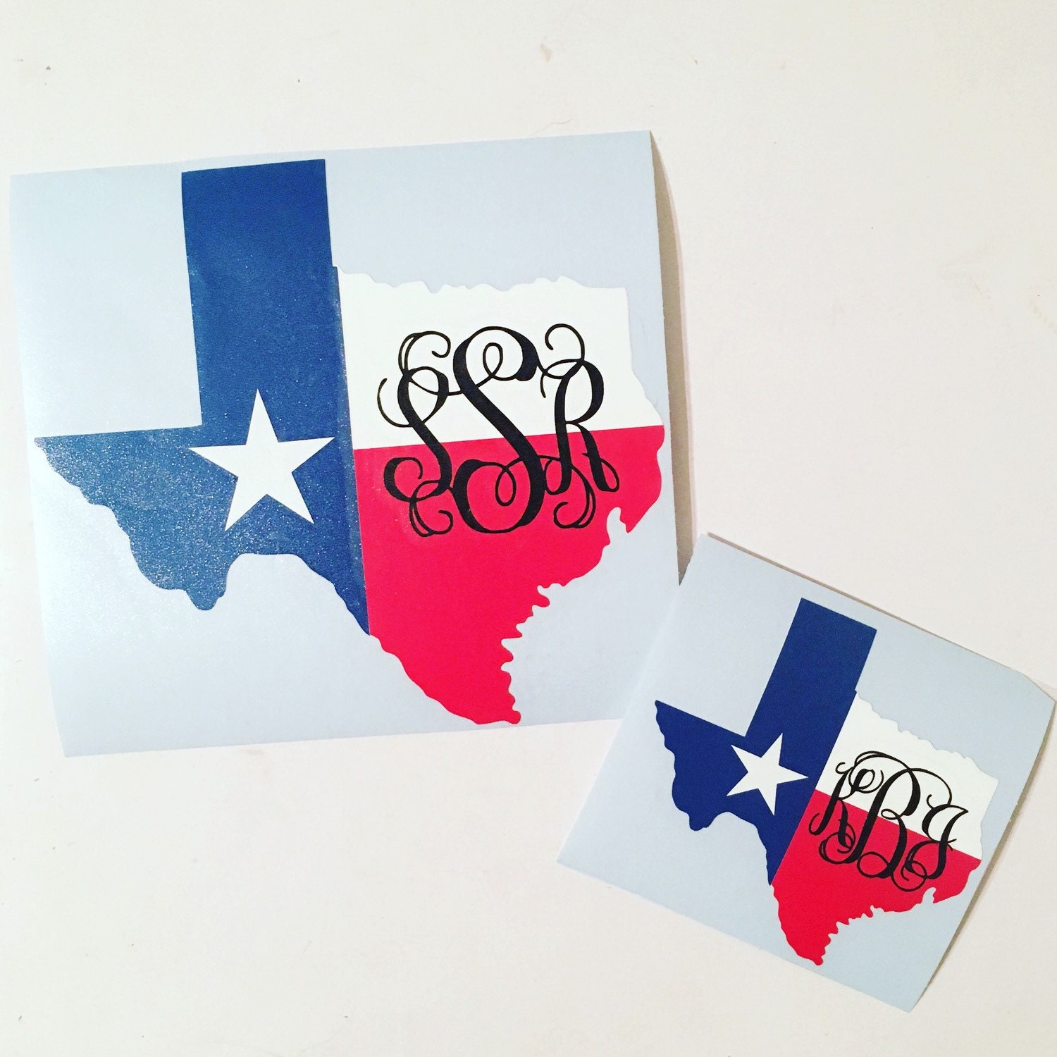 Texas Monogram Decal Texas Flag Decal Texas Flag State | Etsy