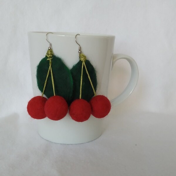 Cherry Earrings - Etsy