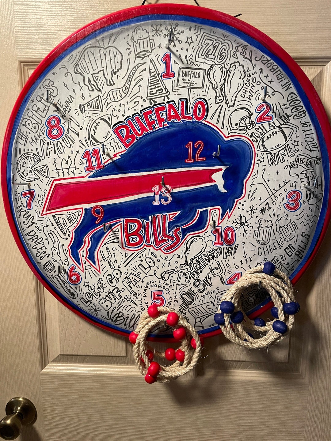 Custom Ring Toss Game- Hand Painted-indoor Outdoor Games- Brewery Games ...