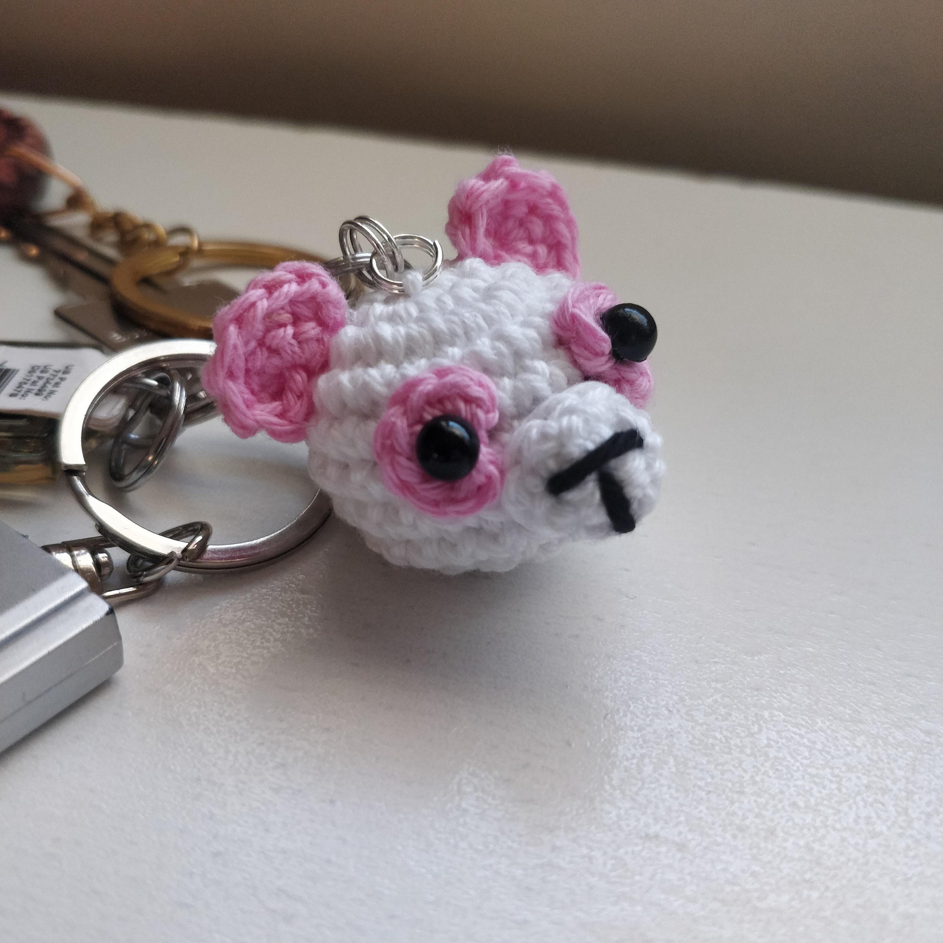 Crochet Panda Keychain for Charity amigurmi toy plush key | Etsy