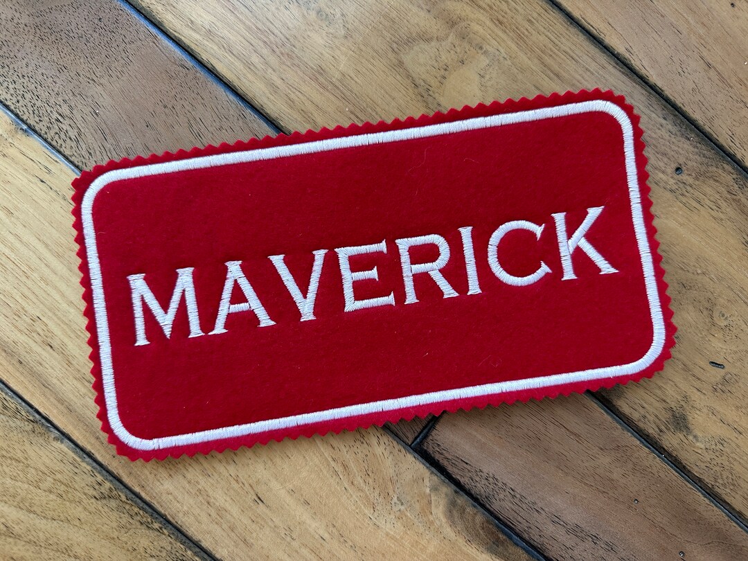 Name Tag, Large Name Patch 8x4 Inches, Personalized Backpack Patch ...