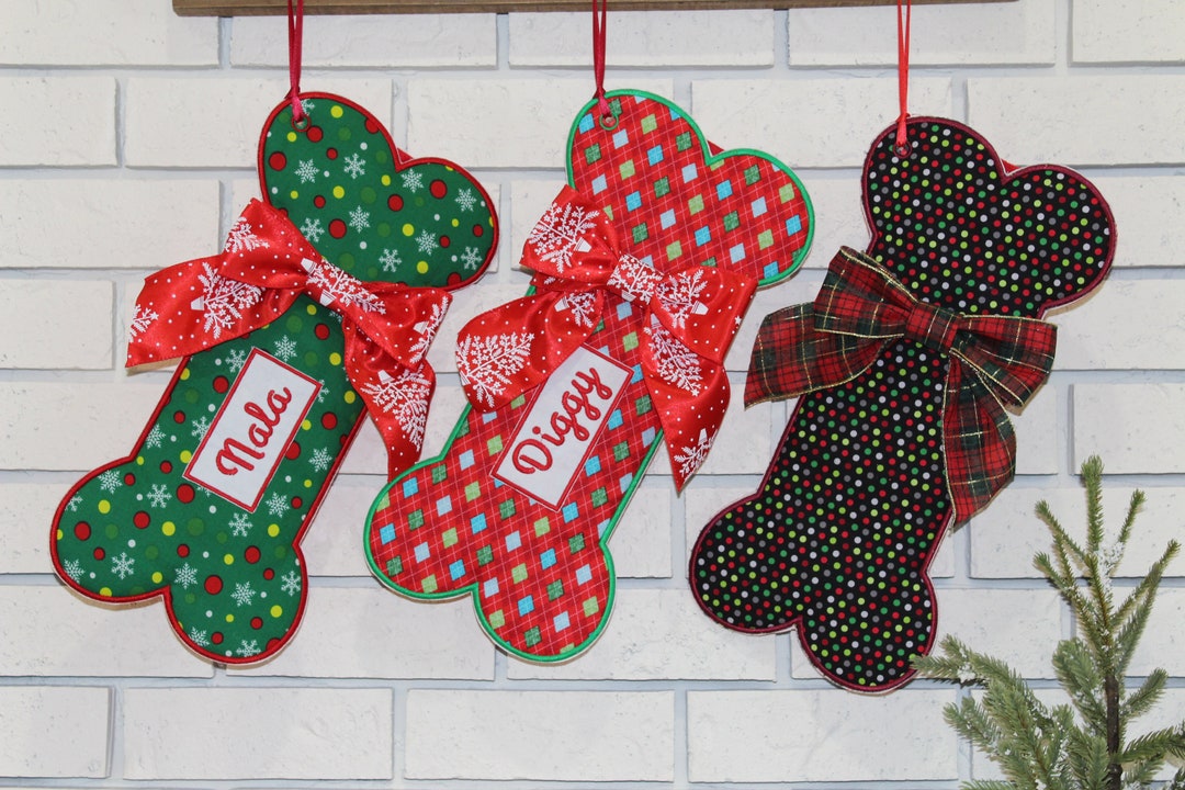 Christmas Dog Stocking Personalized, Custom Handmade Pet Stocking for ...