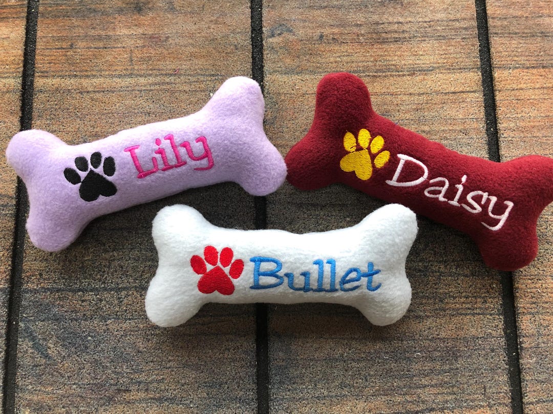Custom Dog Toy With Squeaker, Personalized Plush Puppy Toy With ...