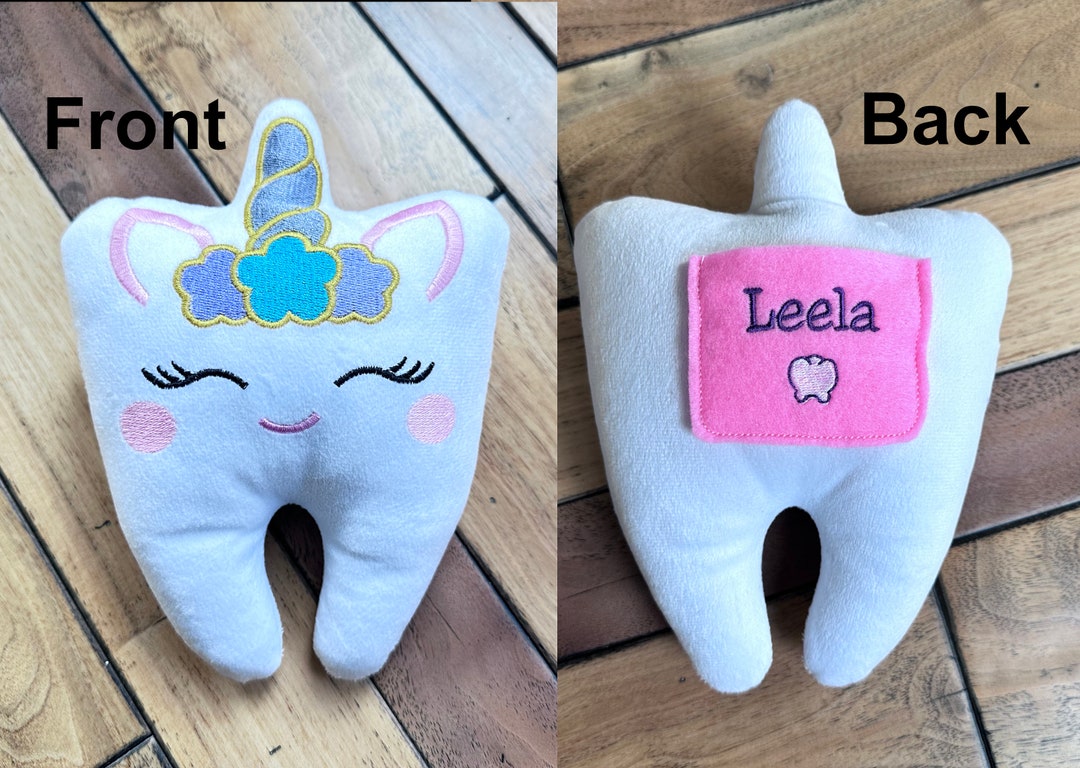 Unicorn Tooth Fairy Plush With Pocket for Tooth and Money Exchange ...