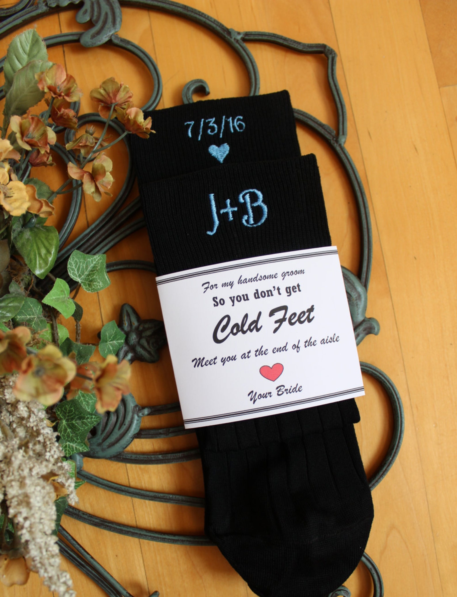 Wedding Socks, Grooms Socks, Black, so You Don't Get Cold Feet. Meet ...
