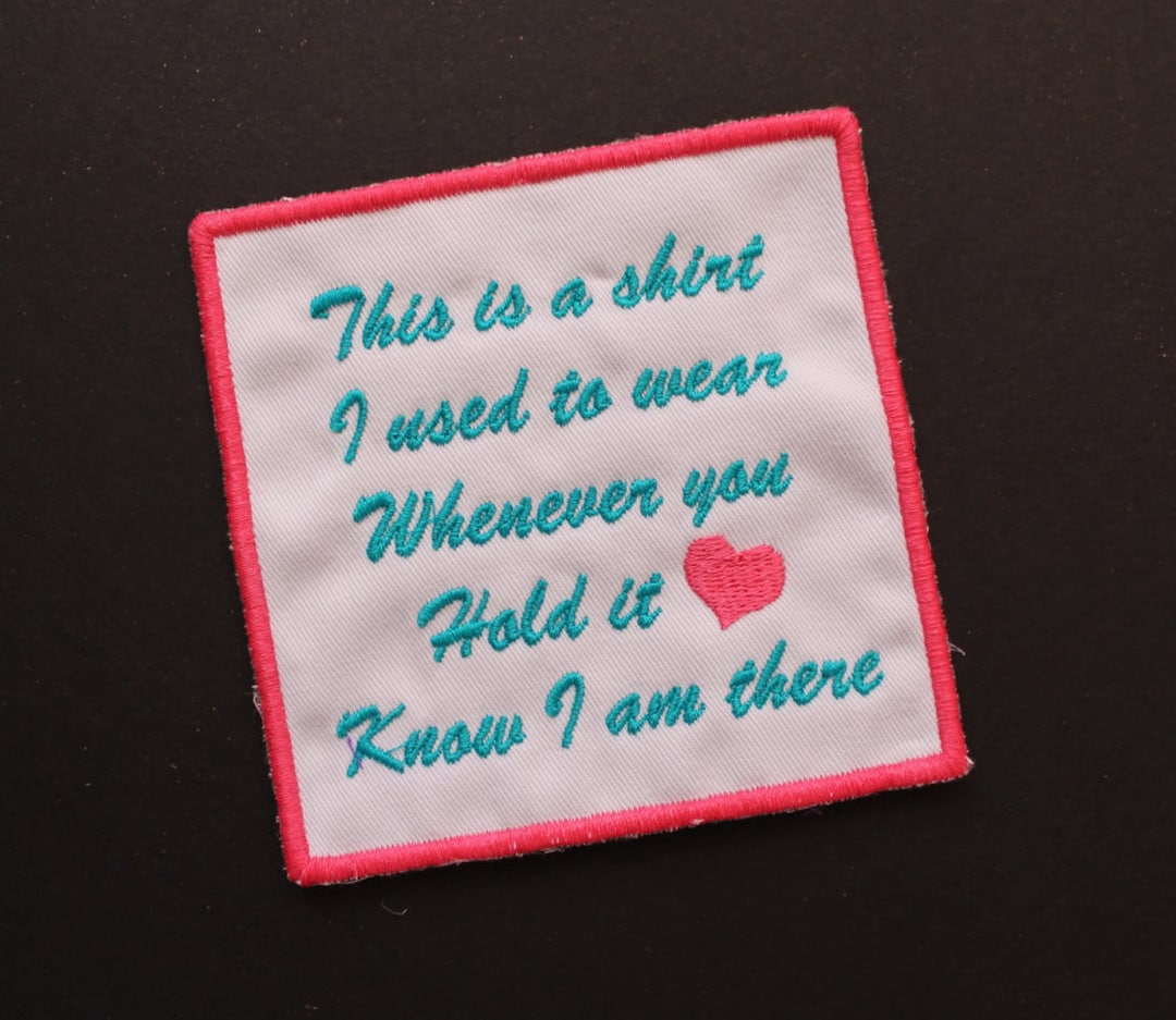 Embroidered Memory Pillow Patch Iron-on Memorial Patch This - Etsy