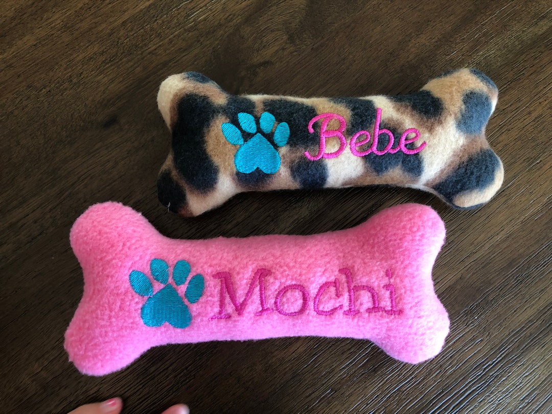 Personalized Dog Toy, Bone Plush Pet Toy With Squeaker, Pet Plushies ...