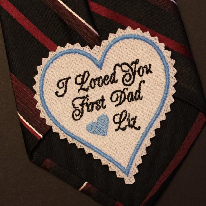 Father of the Bride Heart Tie Patch: Custom Embroidered, Personalized ...