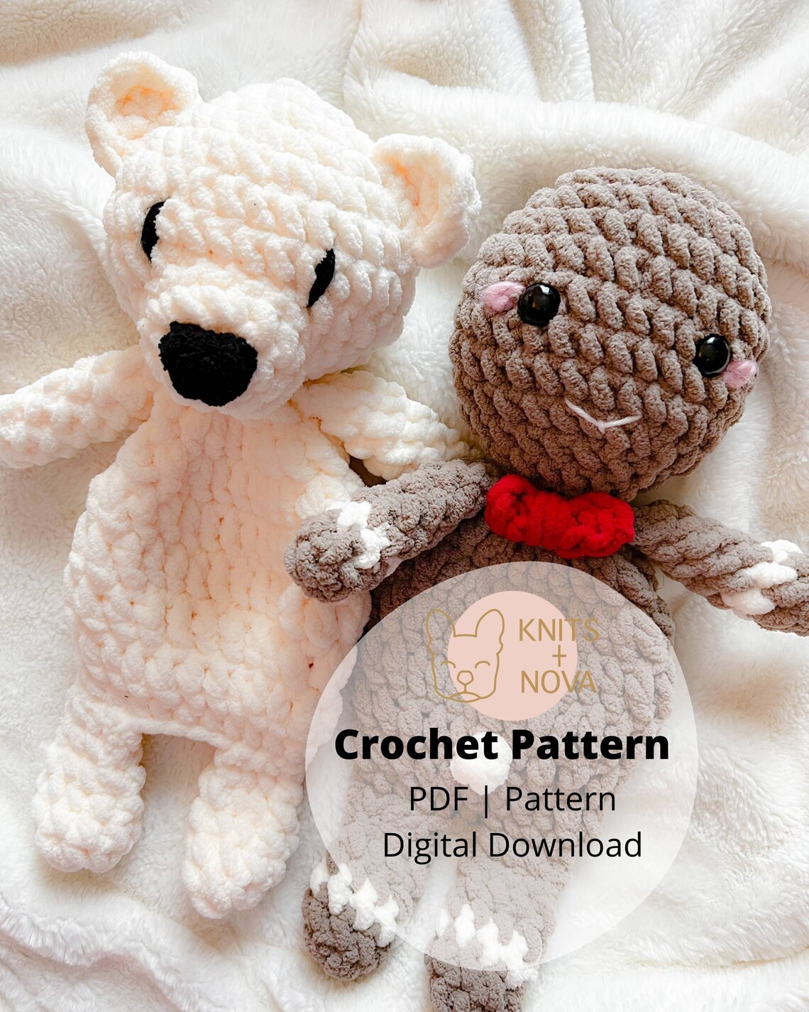 Bear + Gingerbread Man Crochet Pattern, Winter Critter, Snuggler, Kids ...