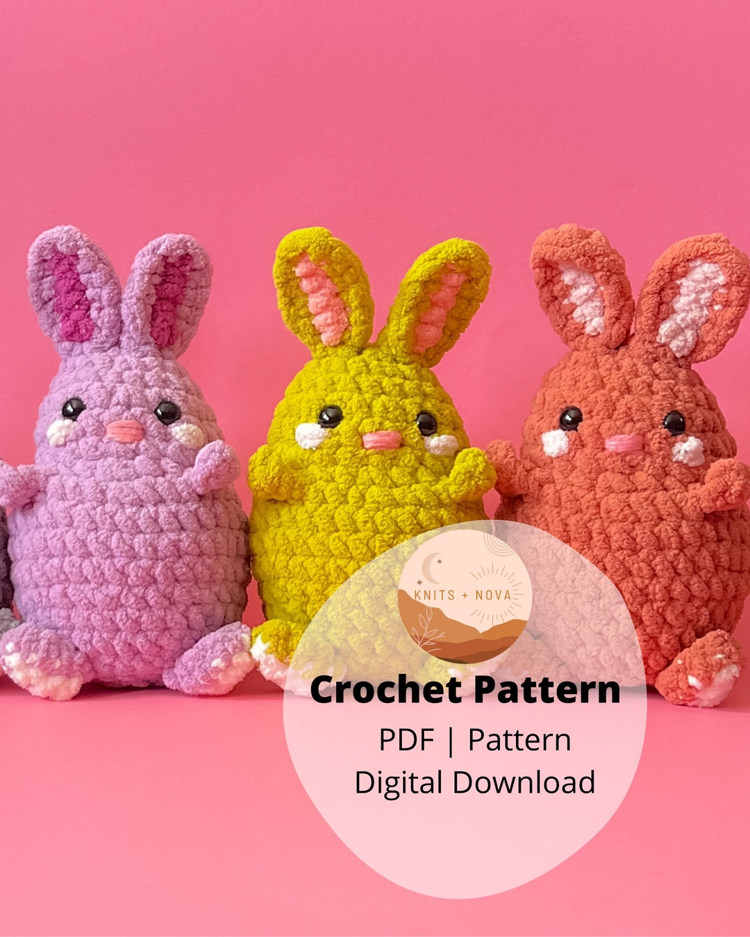Bun Bun the Bunny Crochet Pattern, Baby Bunny, Bunnies, Snuggle Toy ...