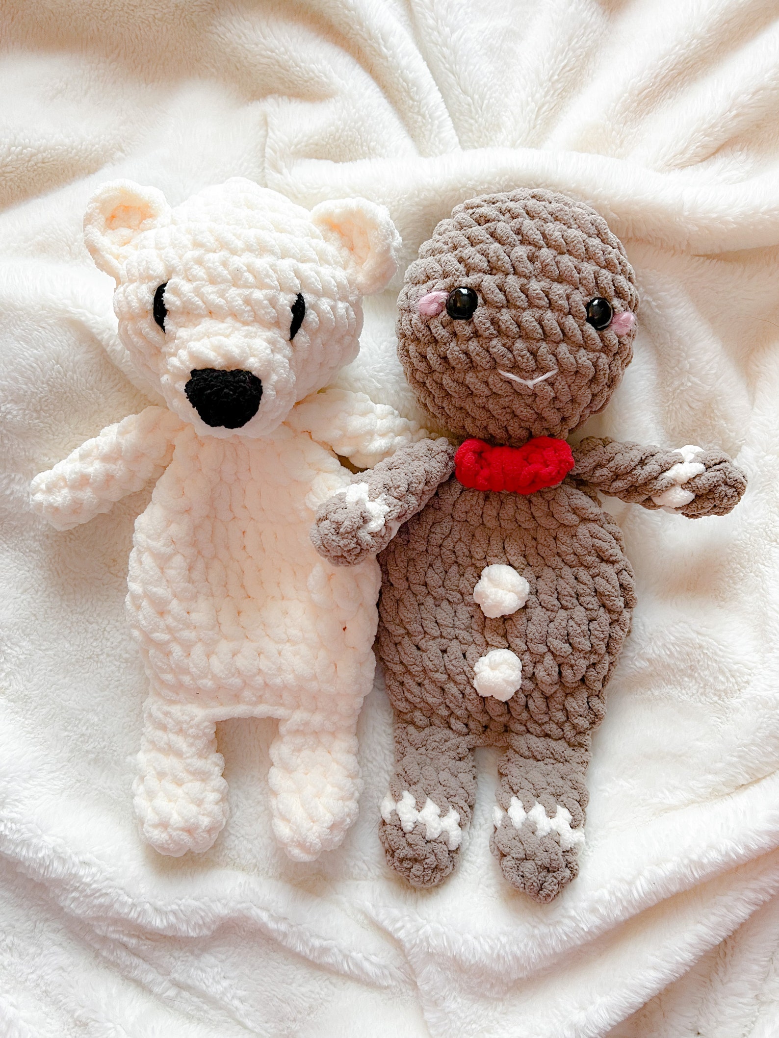 Bear + Gingerbread Man Crochet Pattern, Winter Critter, Snuggler, Kids ...
