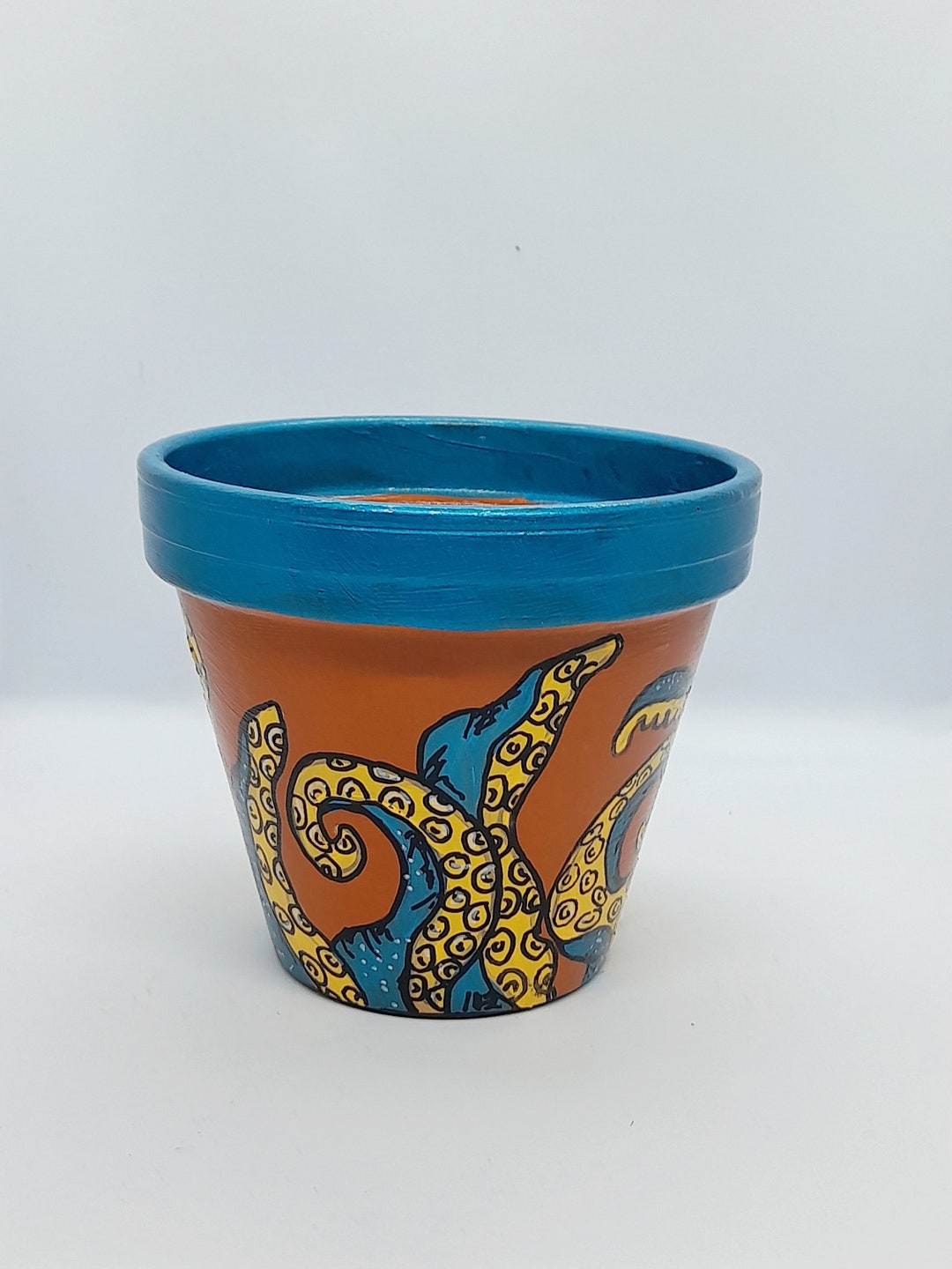 Octopus Plant Pot, Tentacle Plant Pot, Terracotta Plant Pot, Hand ...