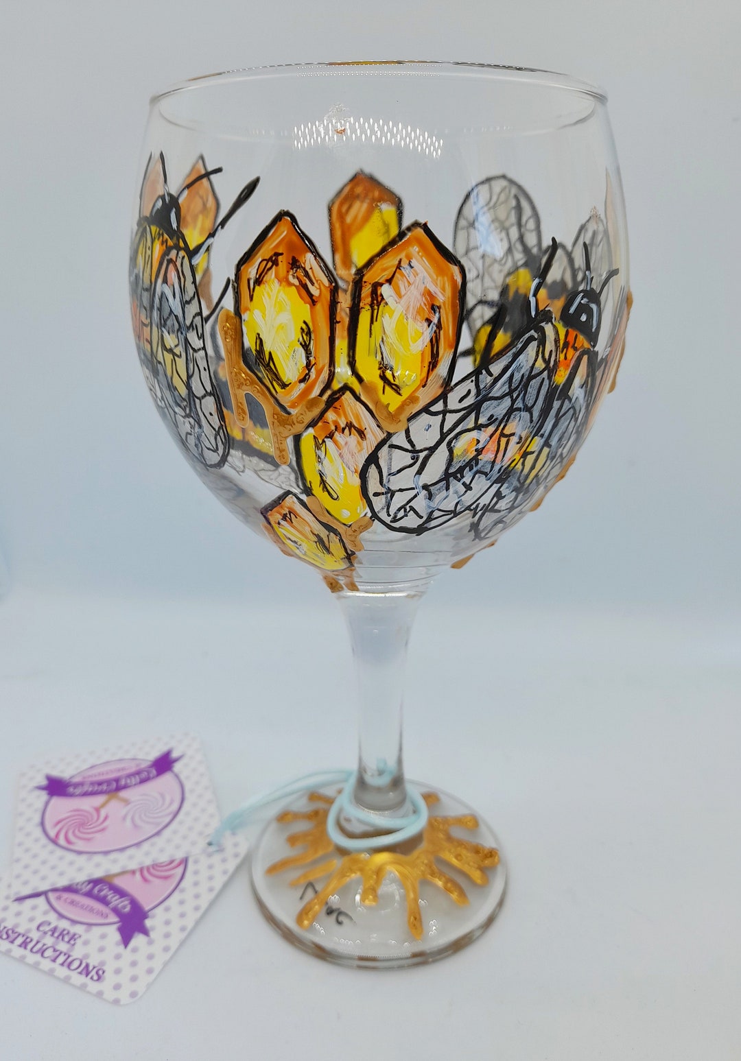 Honey Bee Gin Glass, Bee Gin Glass, Bee Decor, Gift for Her, Xmas Gift ...