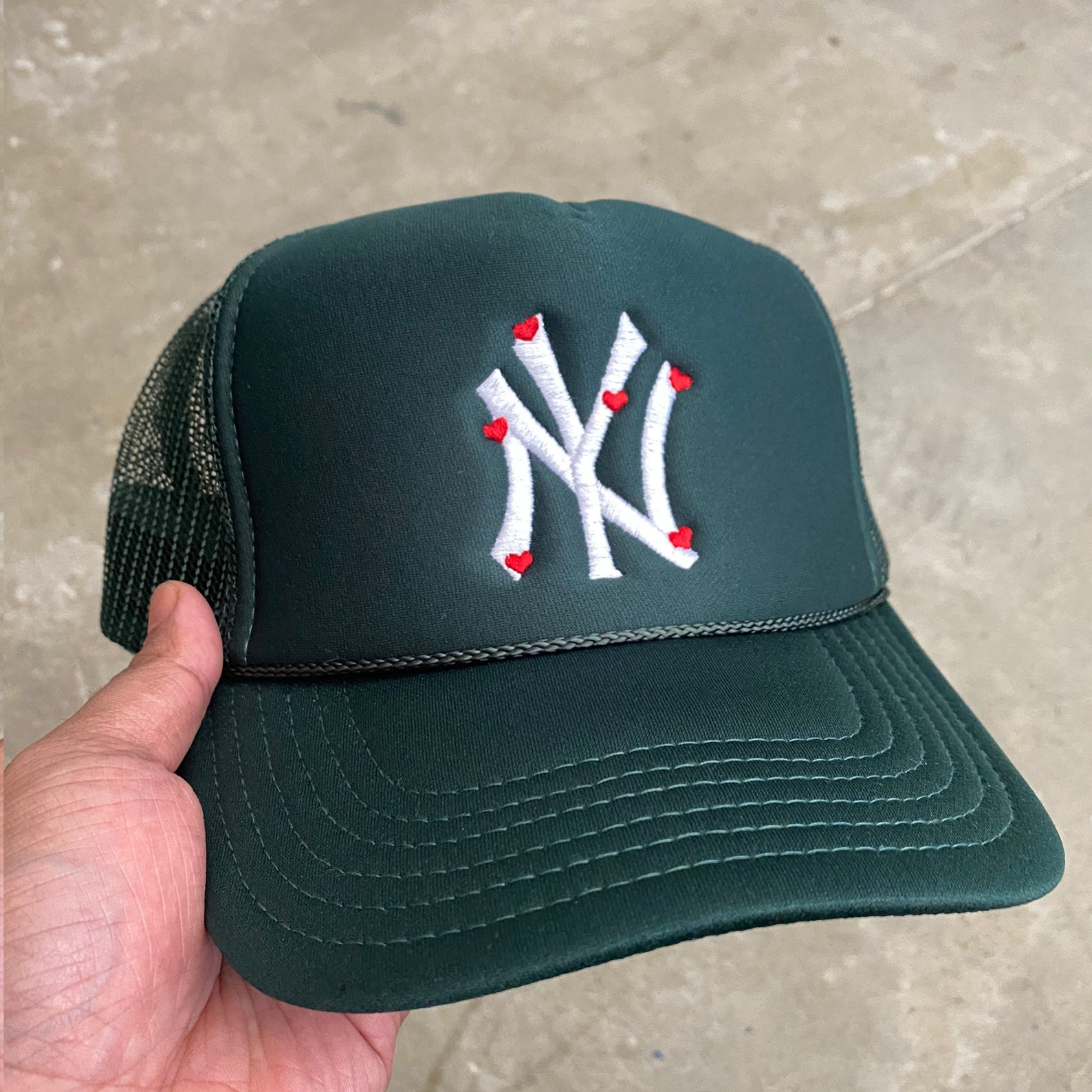 NY Trucker Hat New York Baseball Hat Cap Hearts - Etsy