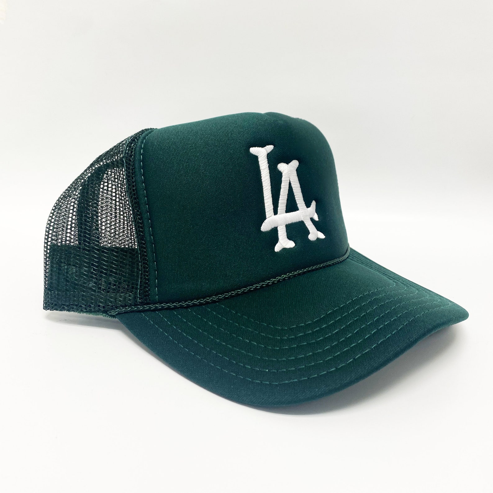 LA Bones Trucker Hat Los Angeles Baseball Hat Cap LA Snapback - Etsy