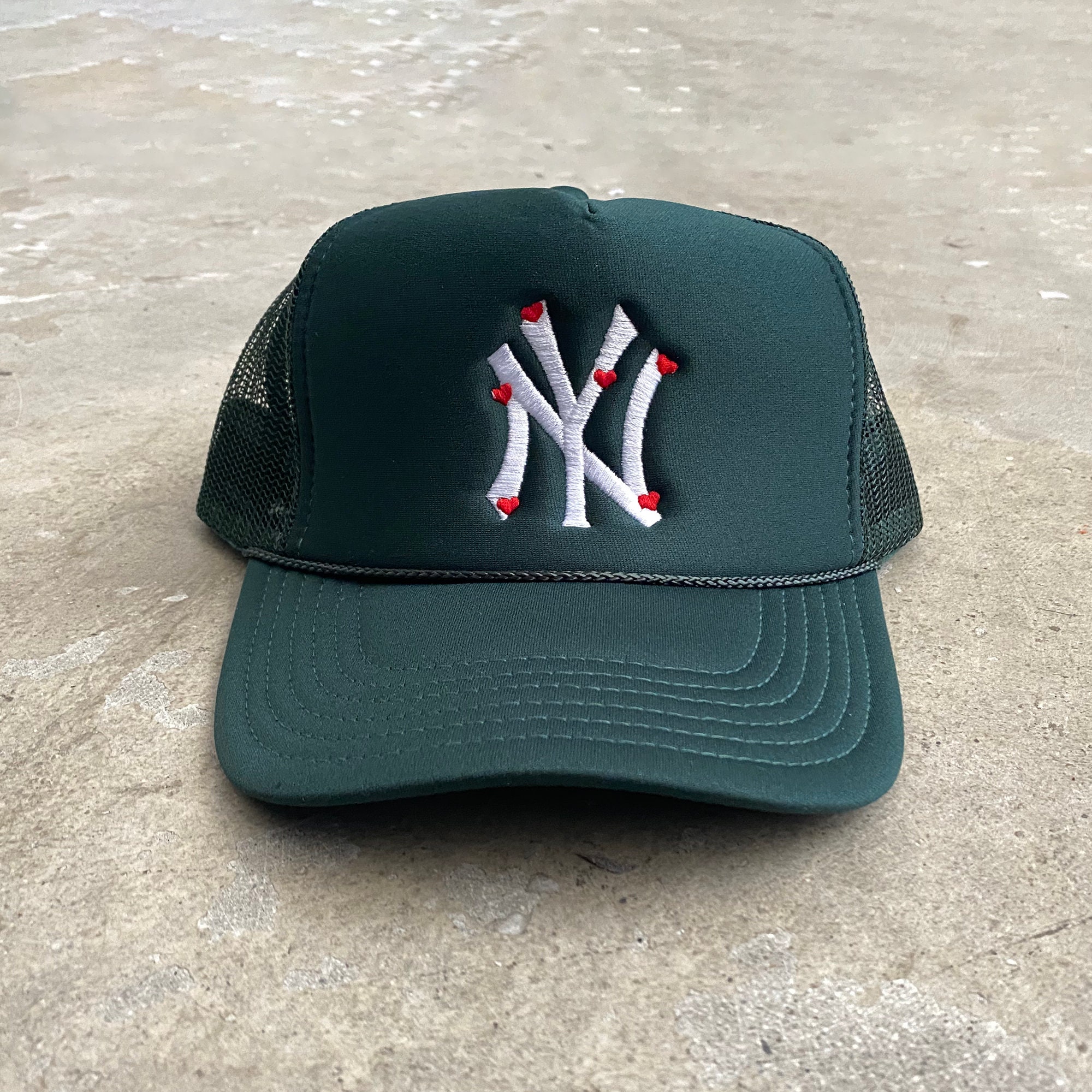 NY Trucker Hat New York Baseball Hat Cap Hearts - Etsy
