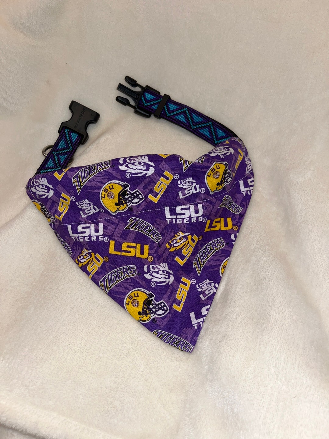 LSU Tigers Football Dog Bandana/over the Collar Bandana/ Louisiana ...